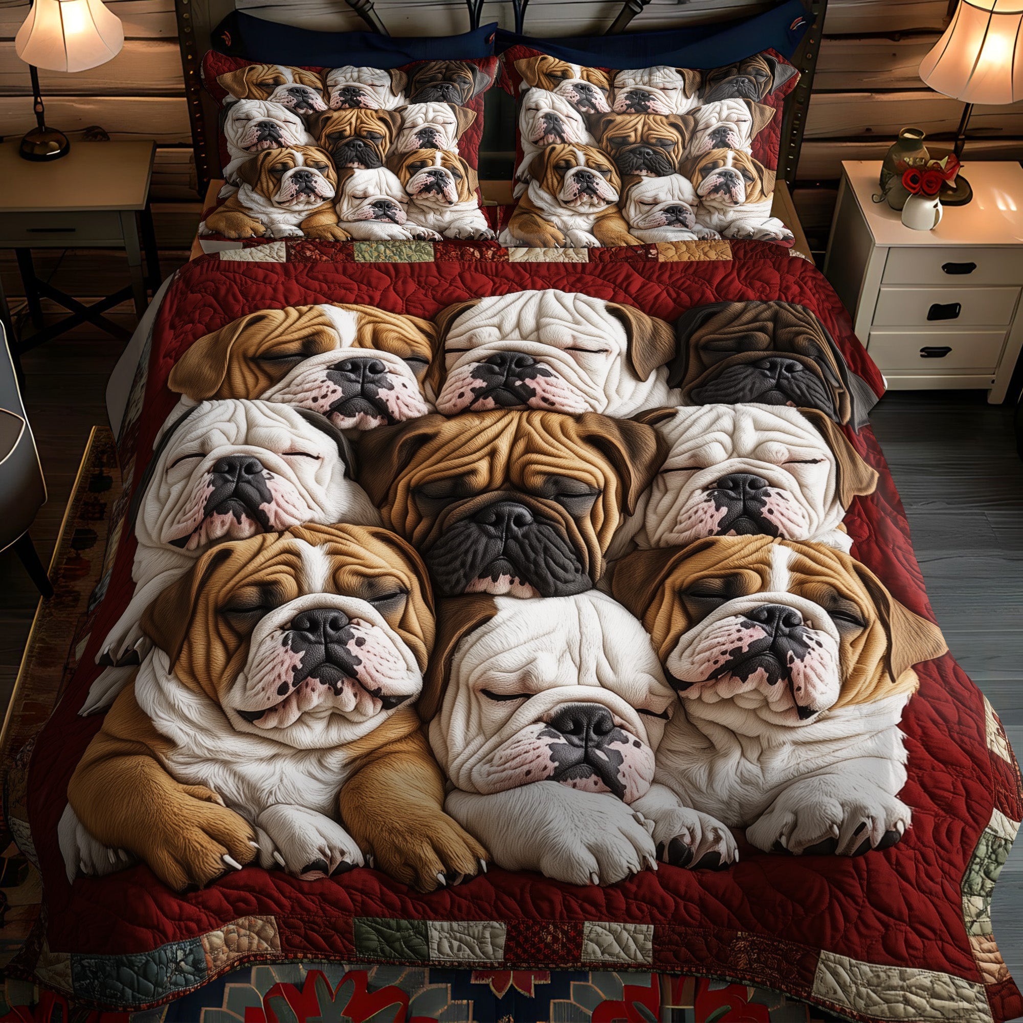 Bulldog Comfort 3-Piece Quilted Bedding Set NCU0PT3001 – Vantique