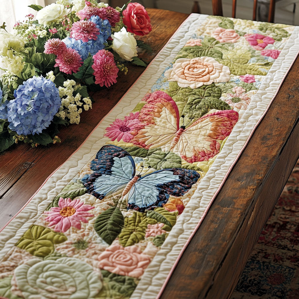 Butterfly Dreams Quilted Table Runner NCU0PT5677 – Vantique