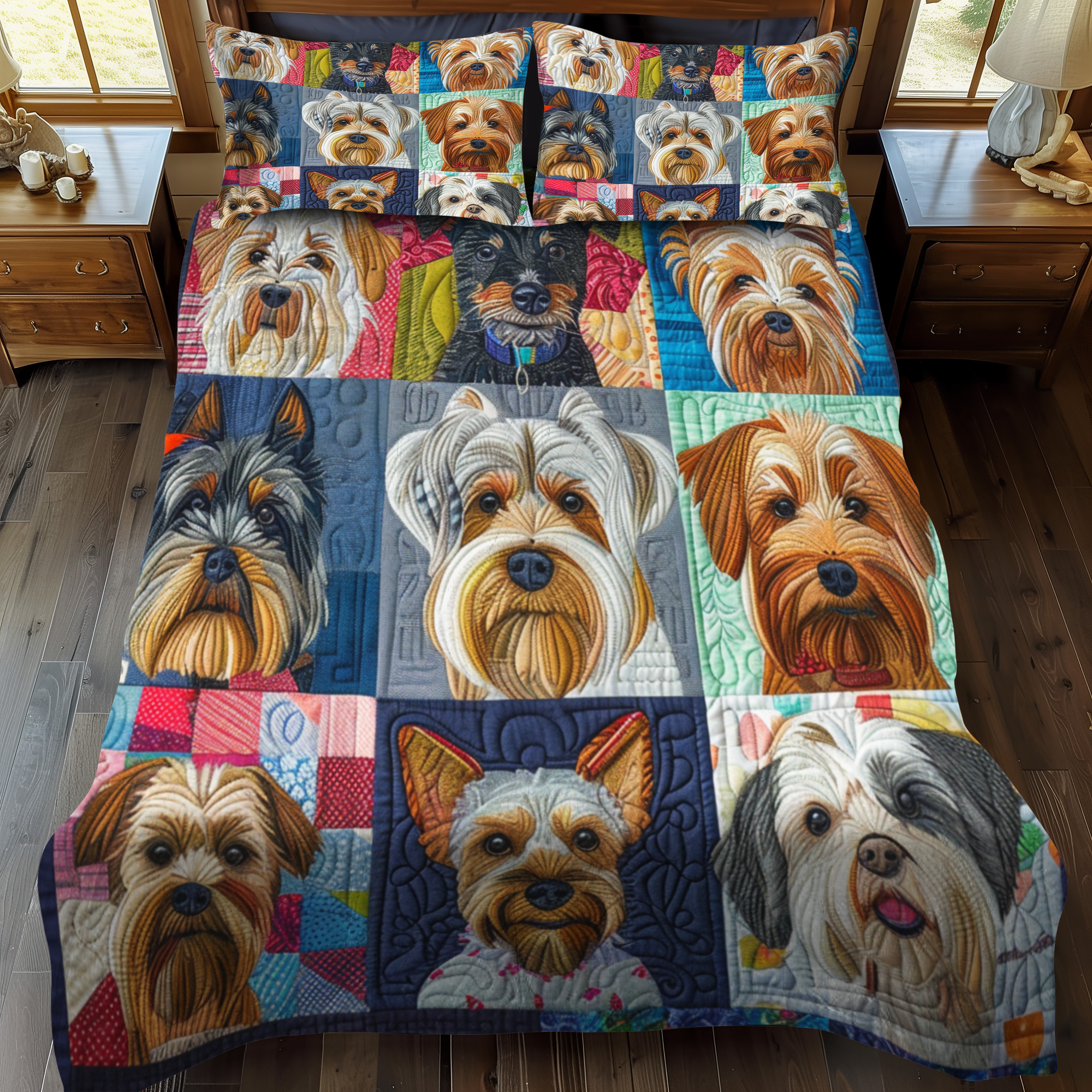 Canine Collectio 3-Piece Quilted Bedding Set NCU0NT017 – Vantique