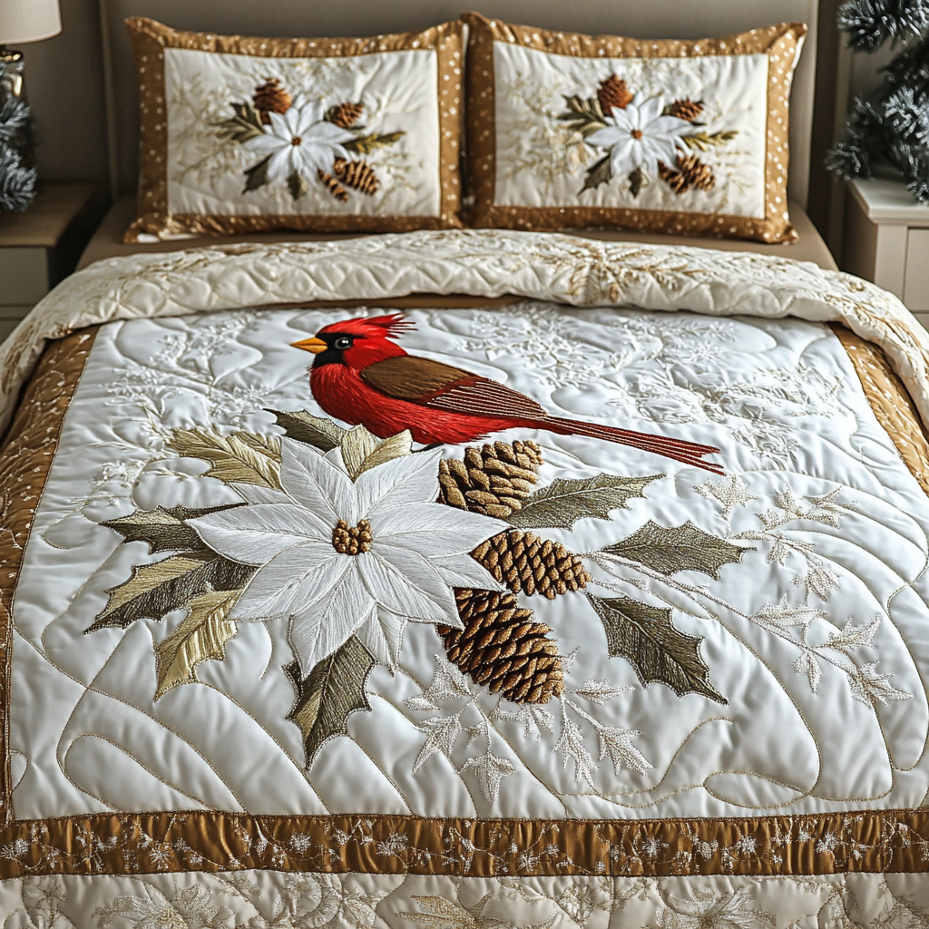 Cardinal Fantasy 3-Piece Quilted Bedding Set NCU0DV1993 – Vantique