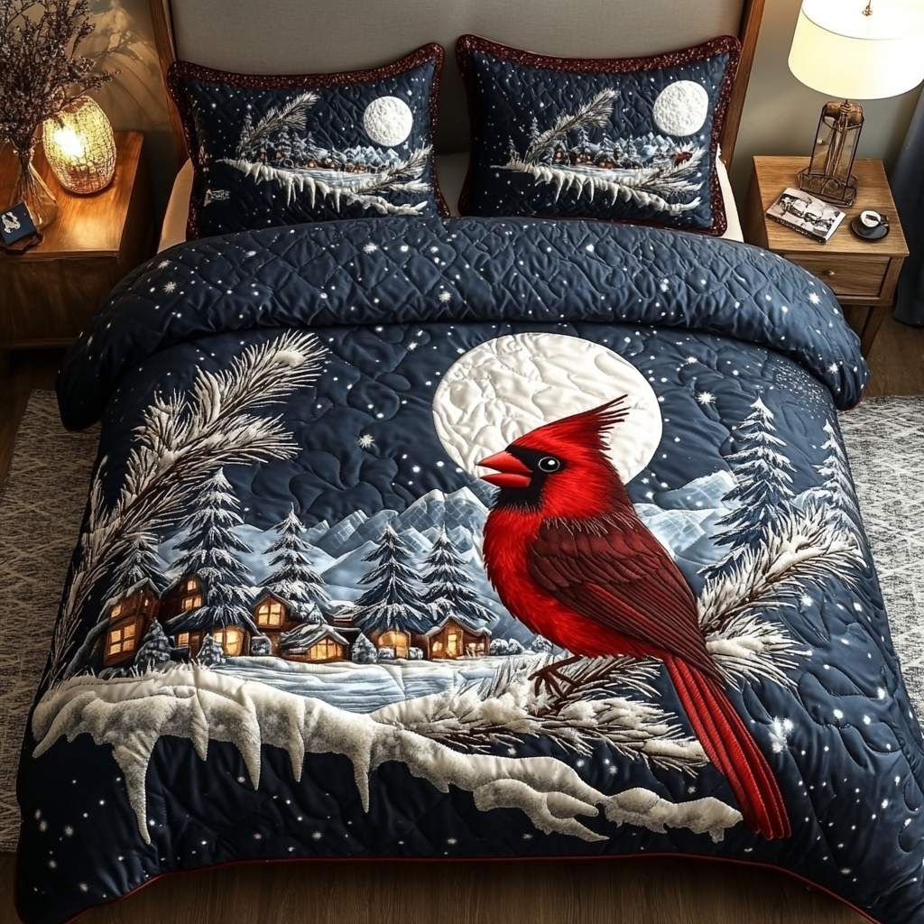 Cardinal Grace 3-Piece Quilted Bedding Set NCU0DK3078 – Vantique