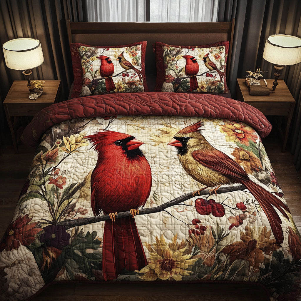 Cardinal Harmony 3-Piece Quilted Bedding Set NCU0NT5013 – Vantique