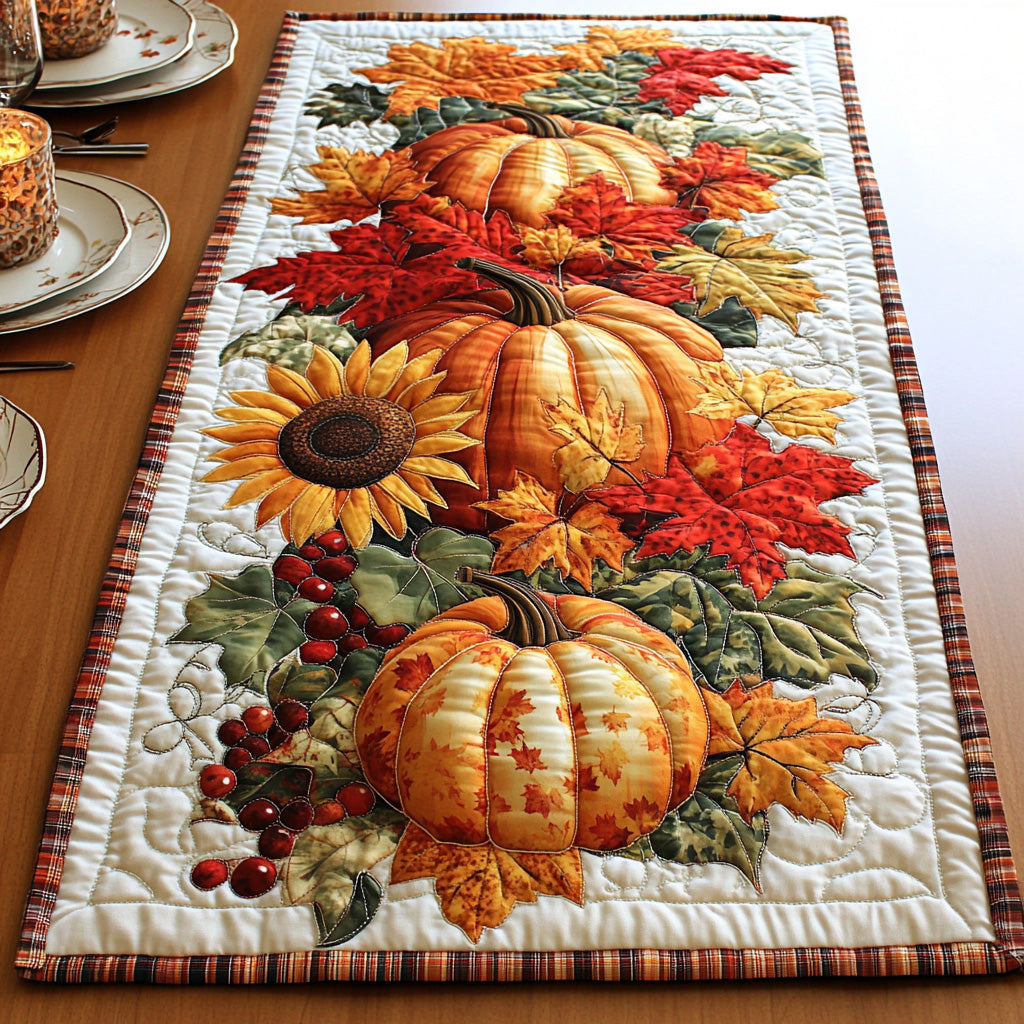 Carved Color Quilted Table Runner NCU0DV7117 – Vantique