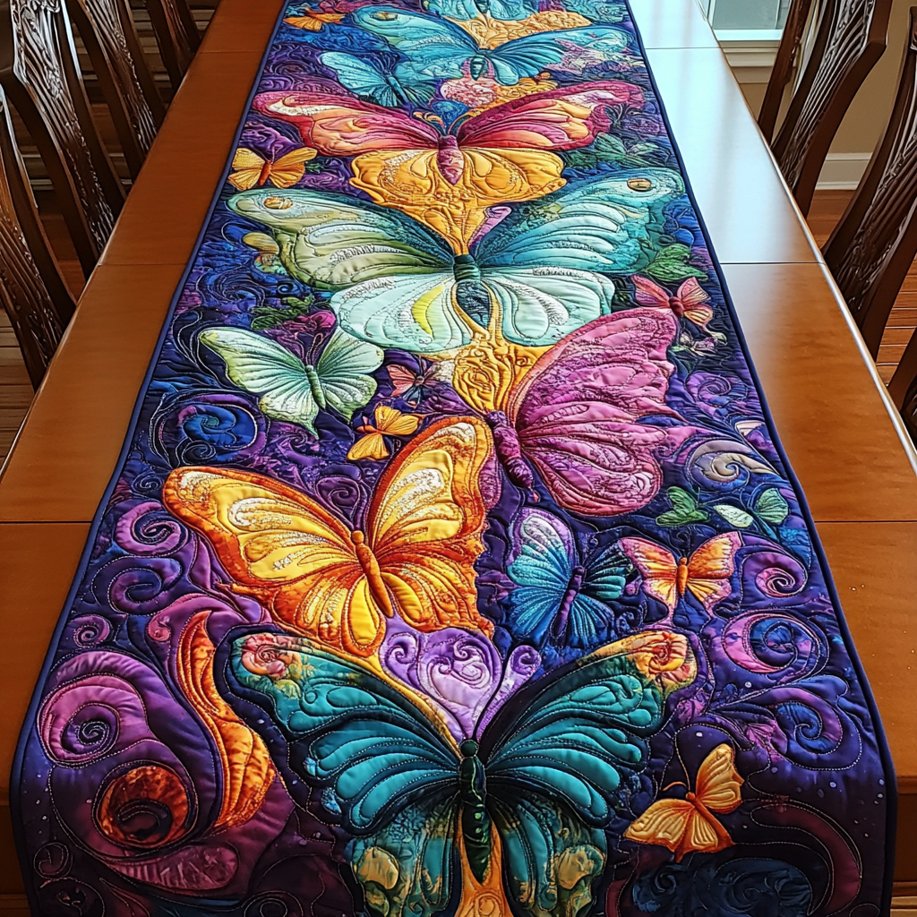 Celestial Monarch Quilted Table Runner NCU0DK4471 – Vantique