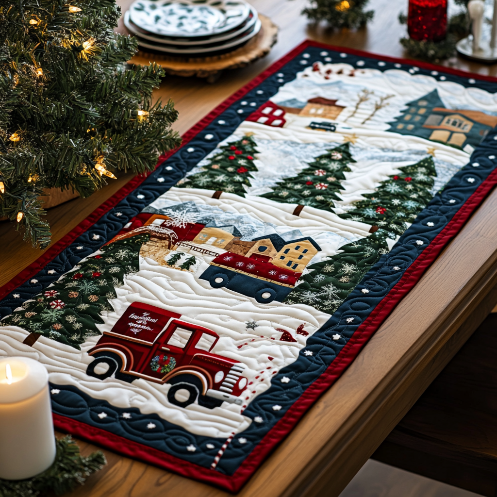 Christmas Town Quilted Table Runner NCU0DV1185 – Vantique