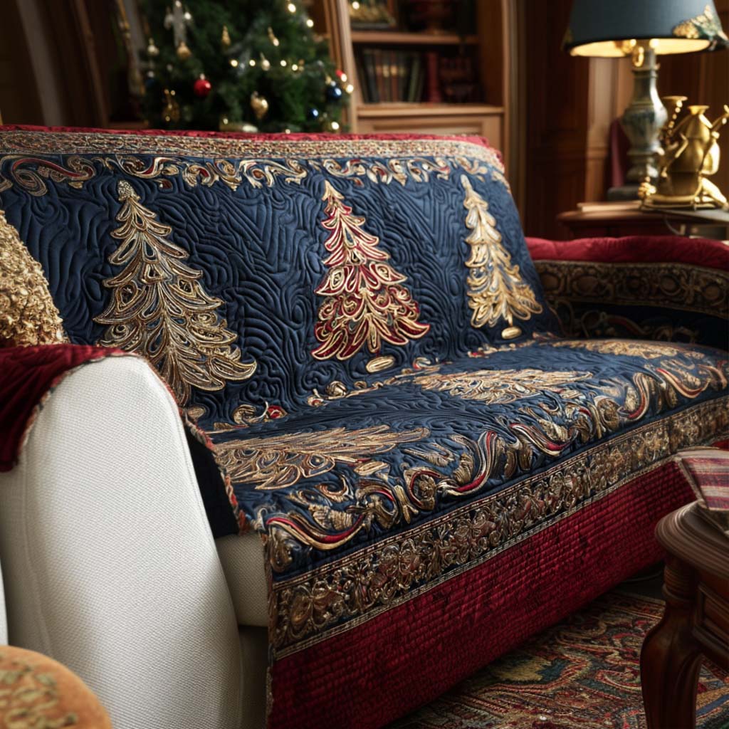 Christmas Tree Glow Quilted Sofa Cover NCU0NT11293 – Vantique