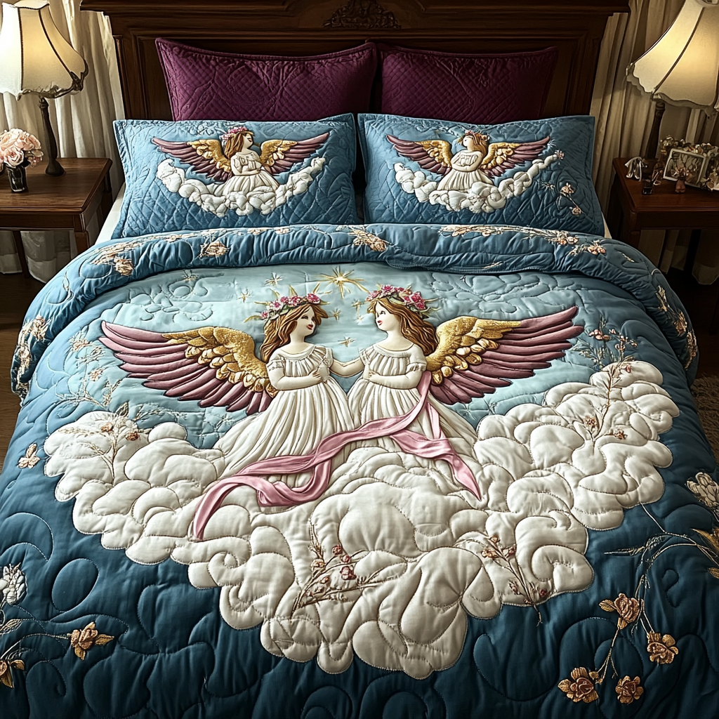 Clouded Bliss 3-Piece Quilted Bedding Set NCU0VH1514 – Vantique