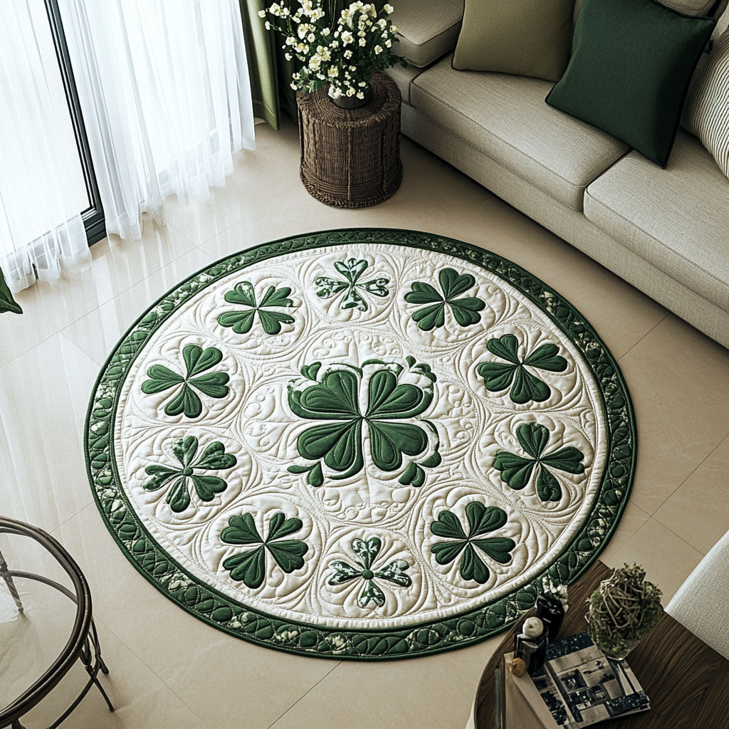 Clover Cascade Quilted Round Mat NCU0PT3569 – Vantique