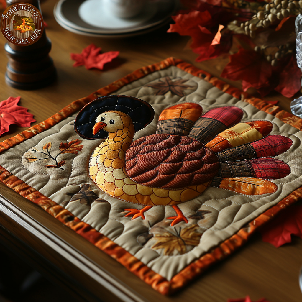 Clumsy Turkey Quilted Placemat NCU0DV1191 – Vantique