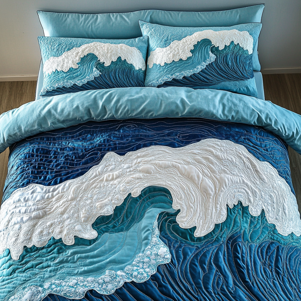 Coastal Current 3-Piece Quilted Bedding Set NCU0DK6006 – Vantique