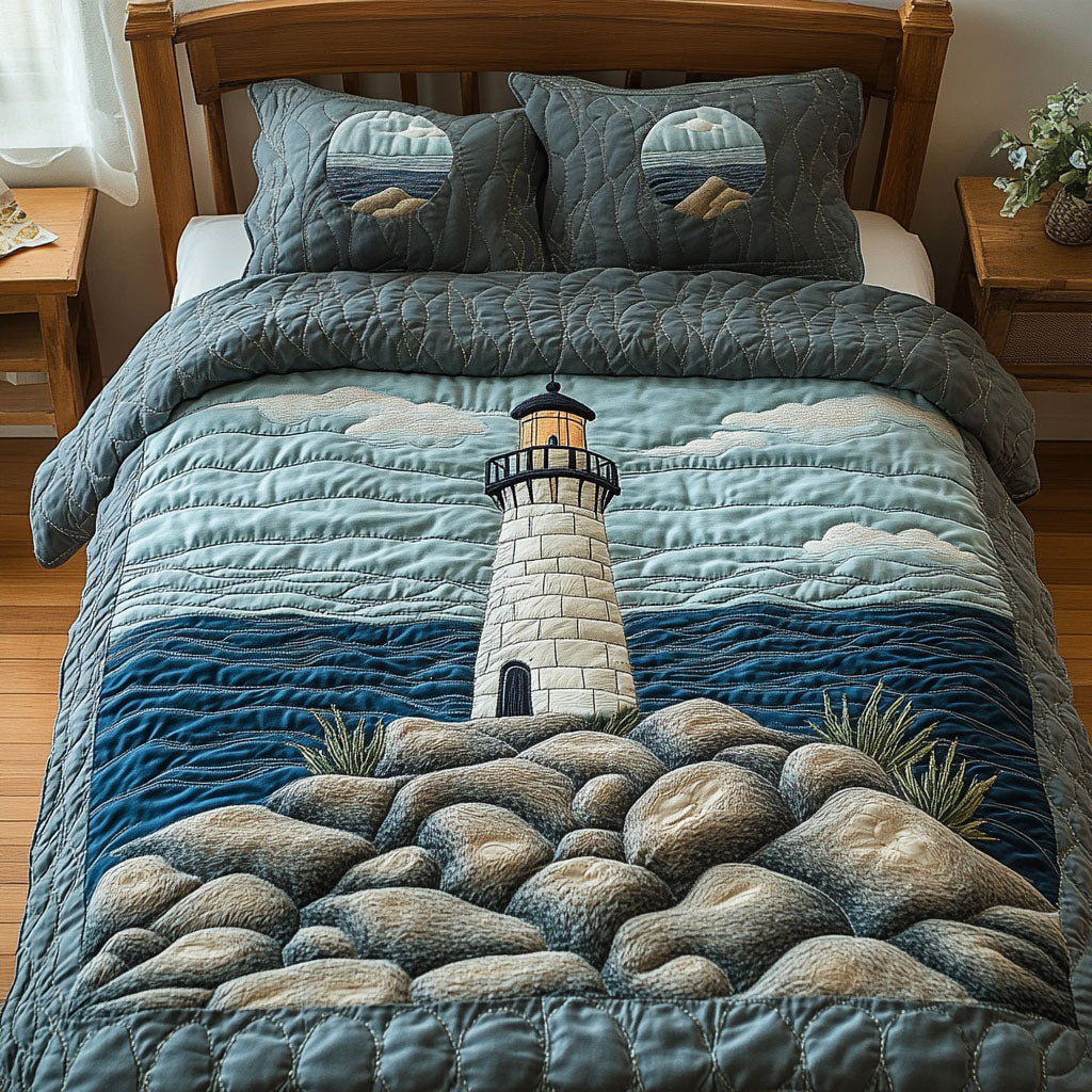 Coastal Serenity 3-Piece Quilted Bedding Set NCU0NT4713 – Vantique