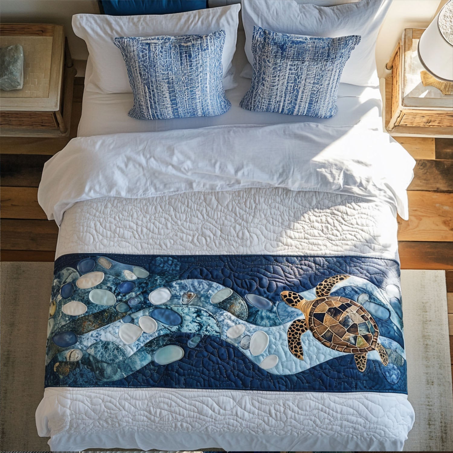 Coastal Wanderer Quilted Bed Runner NCU0PT8010 – Vantique