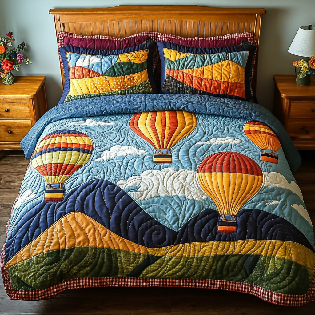 Colorful Ascent 3-Piece Quilted Bedding Set NCU0DK6102 – Vantique