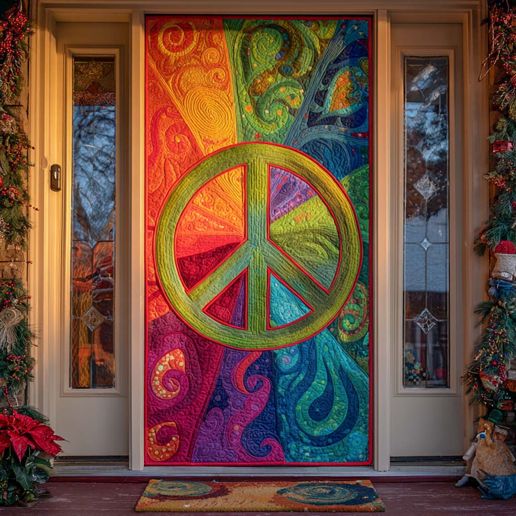 Cosmic Peace Ripple Quilted Door Cover NCU0XD1618 – Vantique