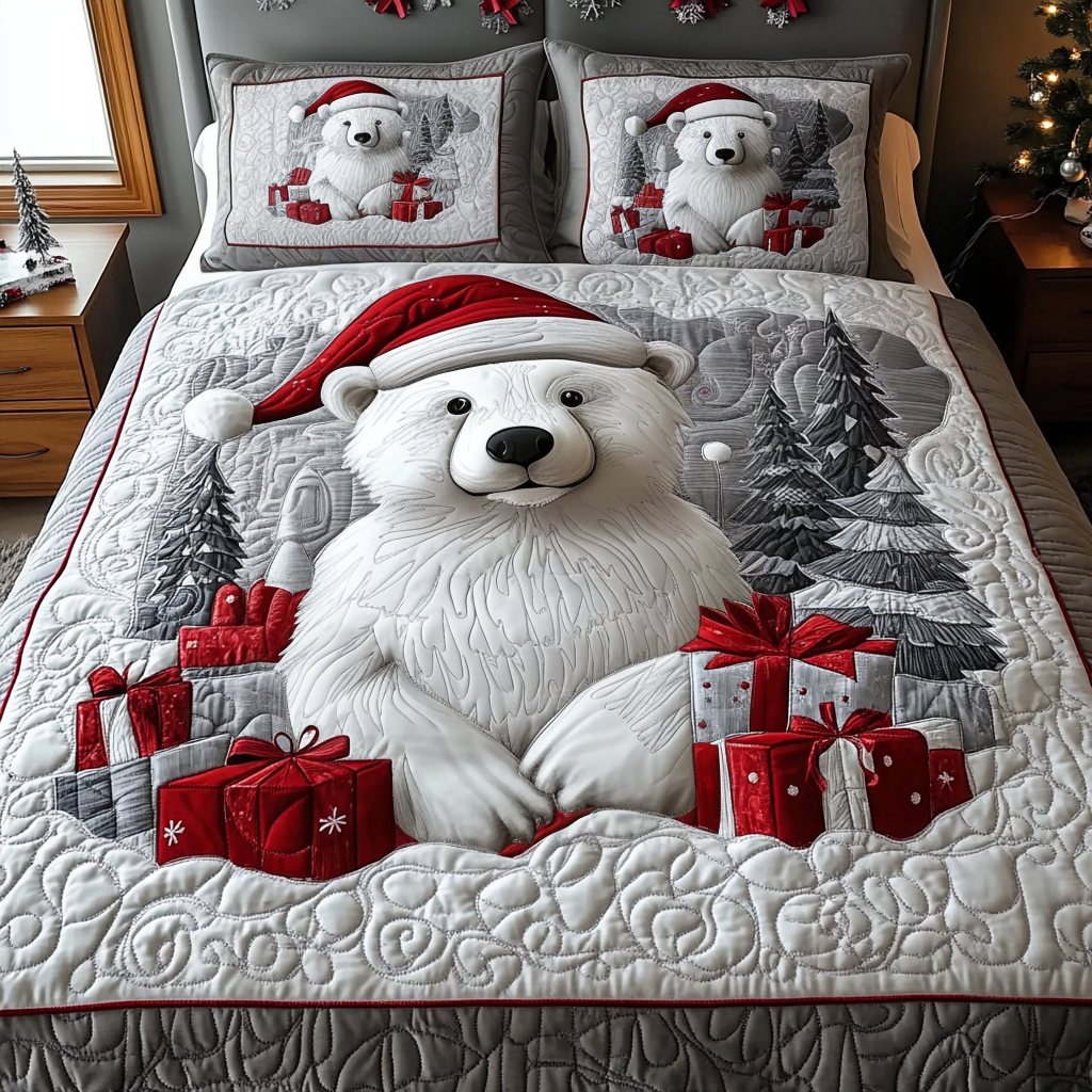 Cozy Snowflake 3-Piece Quilted Bedding Set NCU0DV1987 – Vantique