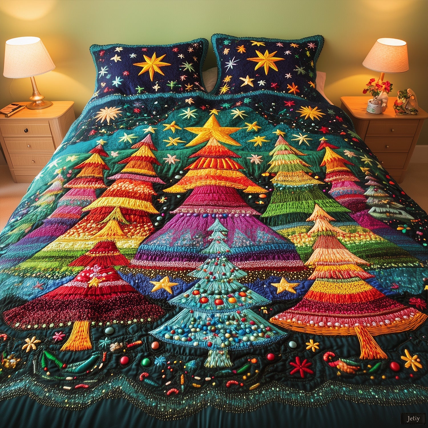 Cozy Tree Dreamscape 3-Piece Quilted Bedding Set NCU0PT2106 – Vantique