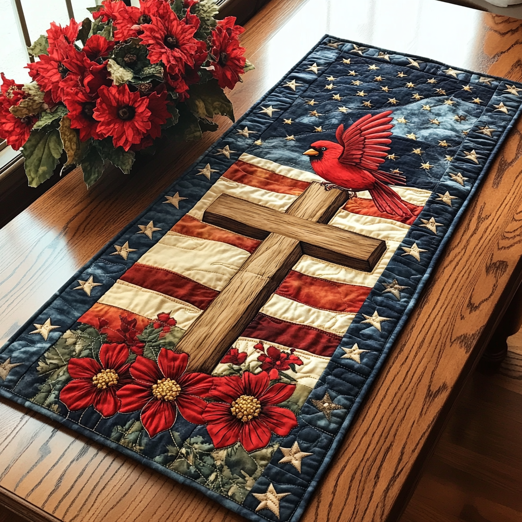 Cross Appeal Quilted Table Runner NCU0DK8173 – Vantique