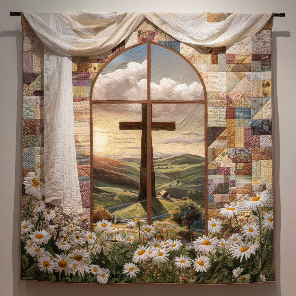 Cross of Truth Quilted Blanket NCU0PT7528 – Vantique