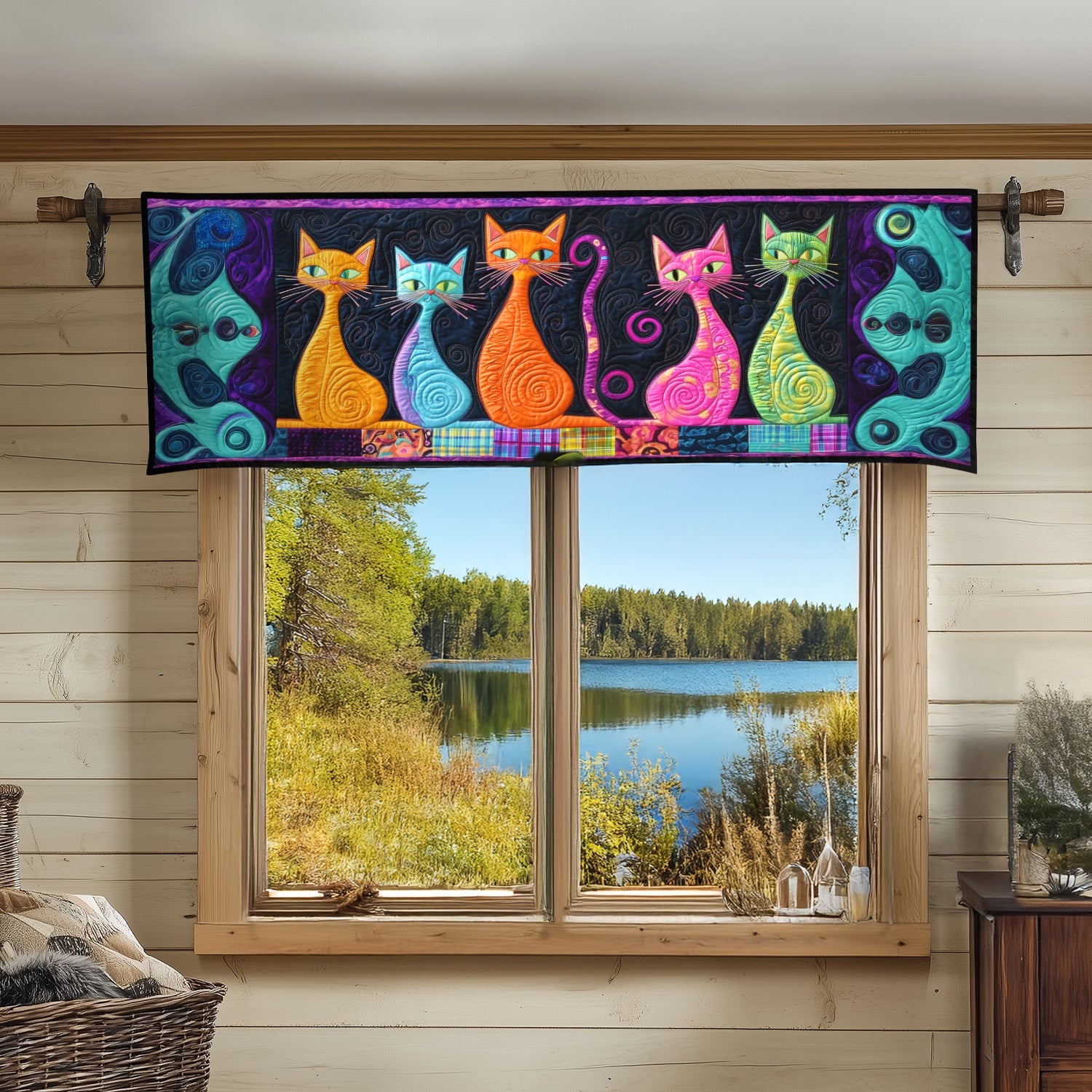 Curious Kitty Quilted Valance NCU0PT7123 – Vantique