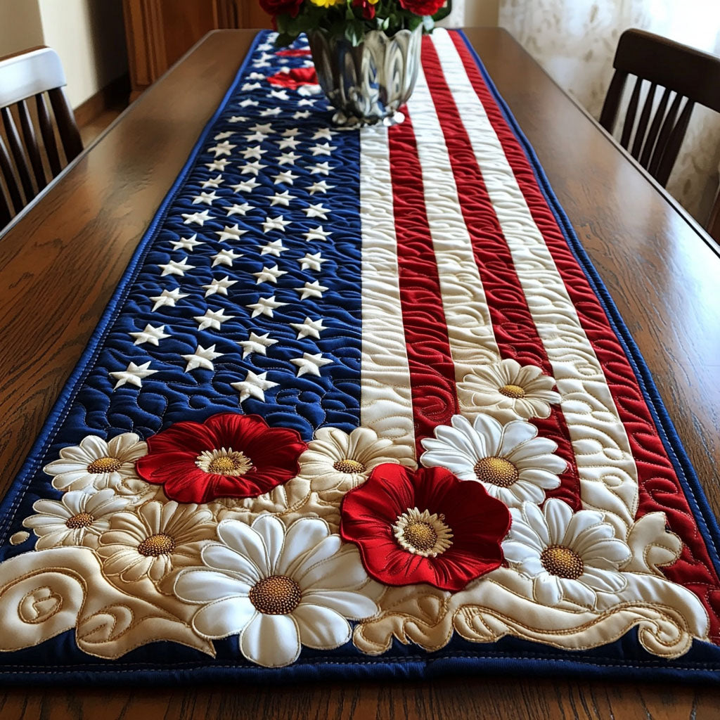 Daisy Liberty Lane Quilted Table Runner NCU0NT5970 – Vantique