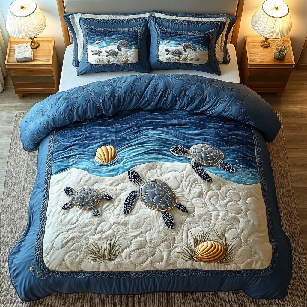Deep Sea Drifter 3-Piece Quilted Bedding Set NCU0DK5174 – Vantique