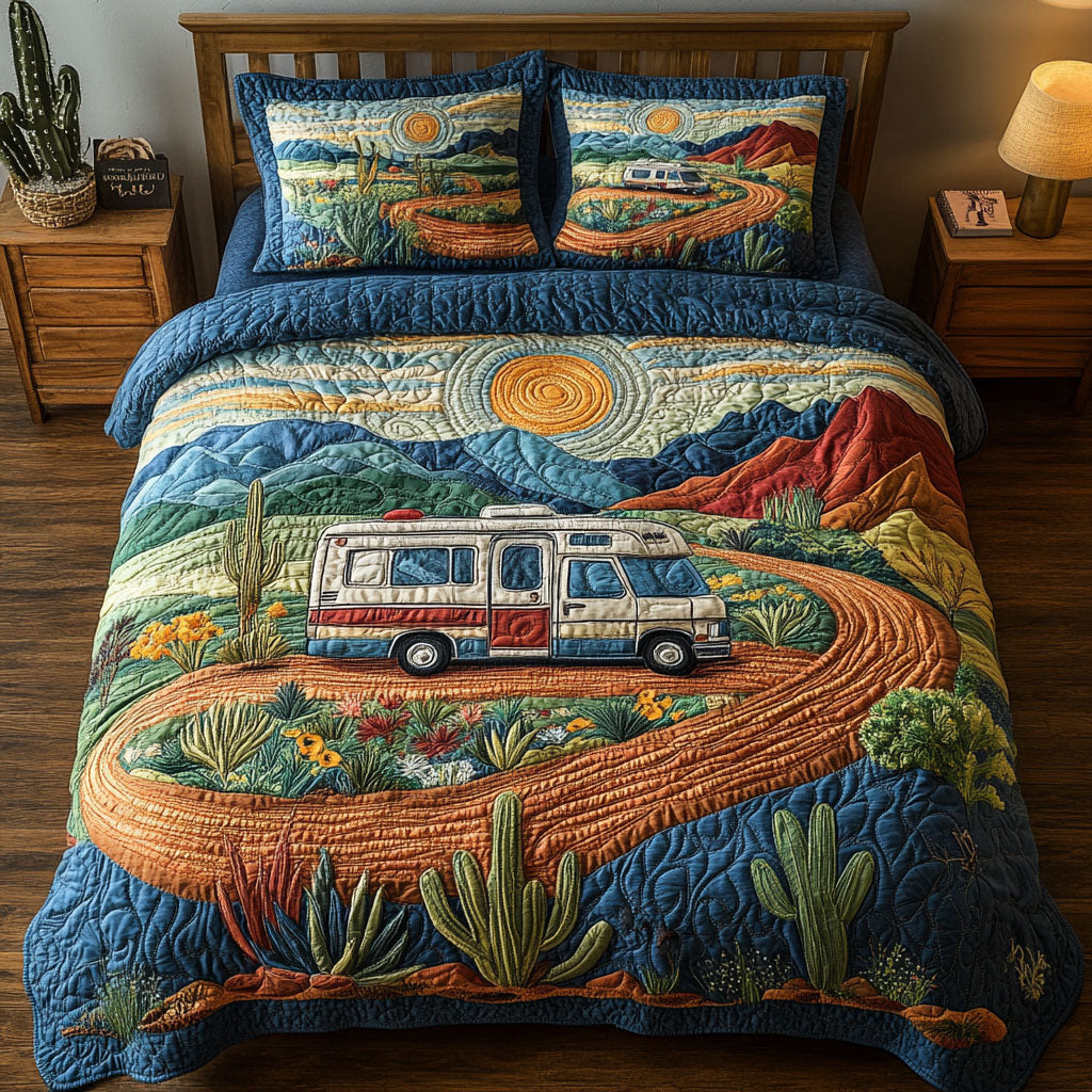 Desert Caravan 3-Piece Quilted Bedding Set NCU0PT6122 – Vantique