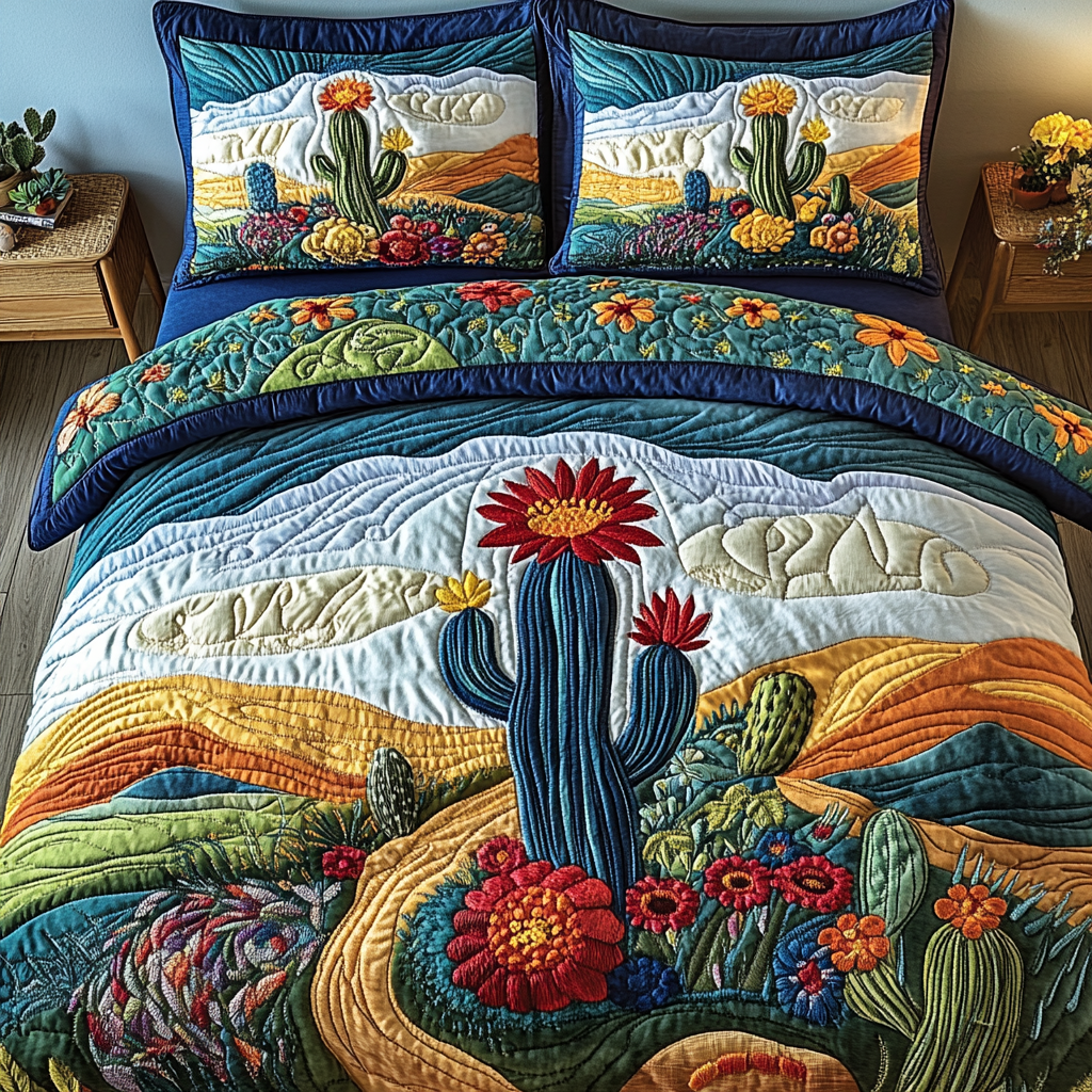 Desert Dreams 3-Piece Quilted Bedding Set NCU0VL1079 – Vantique