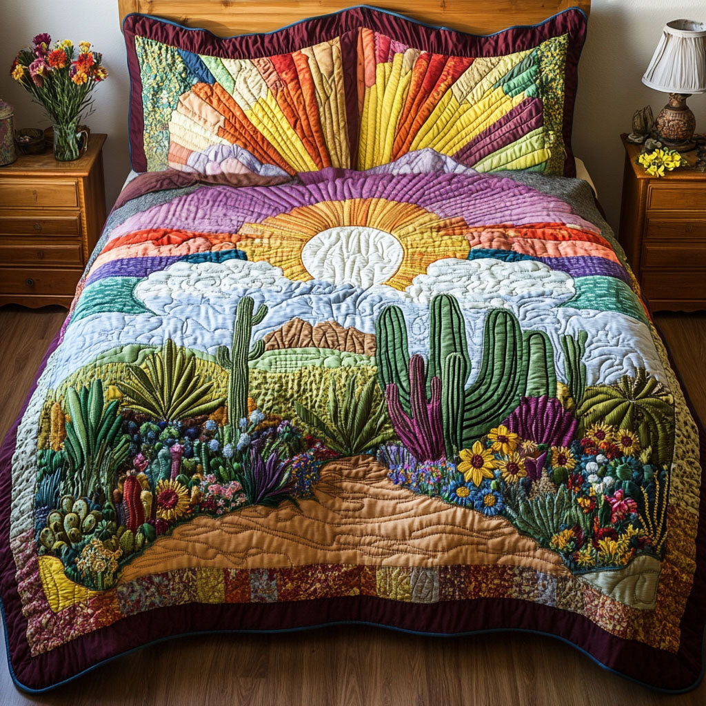 Desert Vibes 3-Piece Quilted Bedding Set NCU0PT3438 – Vantique