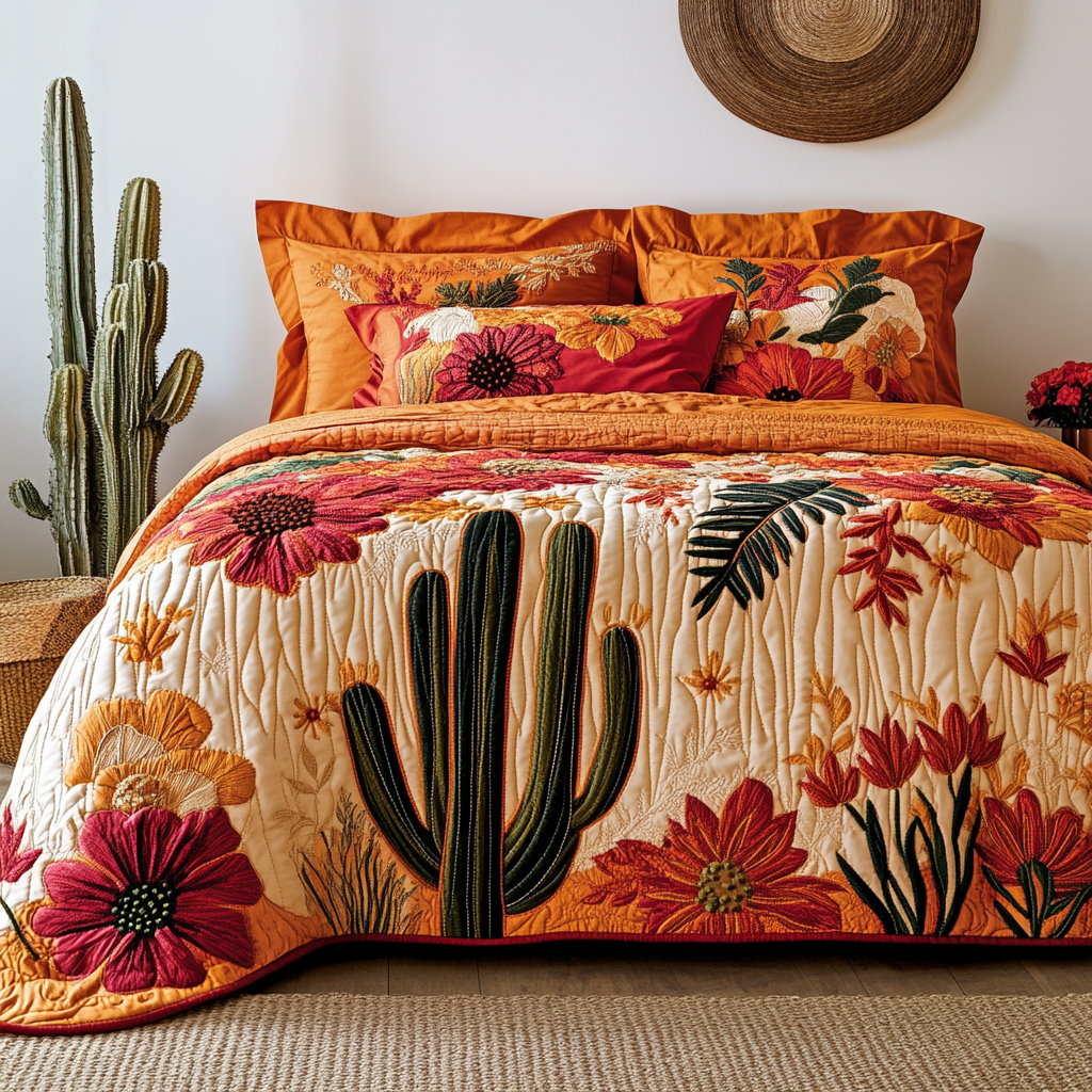 Desert Vibes 3-Piece Quilted Bedding Set NCU0VH5872 – Vantique