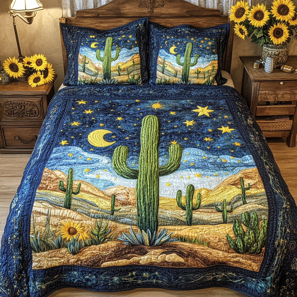 Desert Vibes 3-Piece Quilted Bedding Set NCU0VL1705 – Vantique