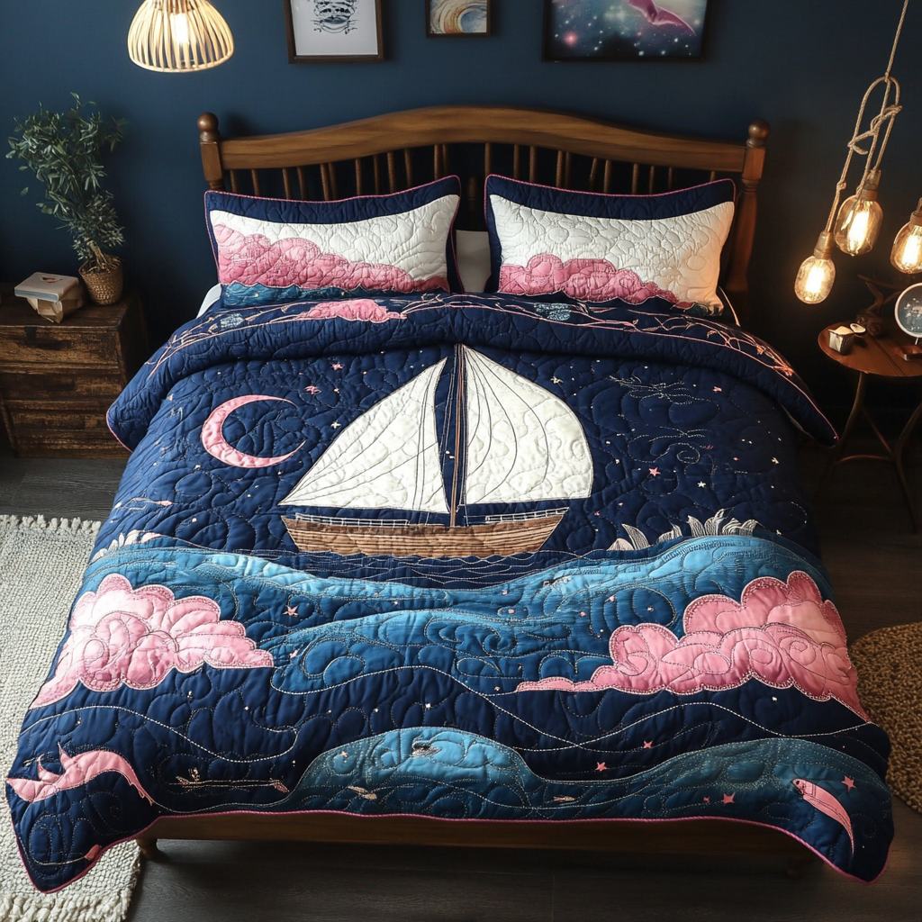 Dreamy Horizon 3-Piece Quilted Bedding Set NCU0VL999 – Vantique