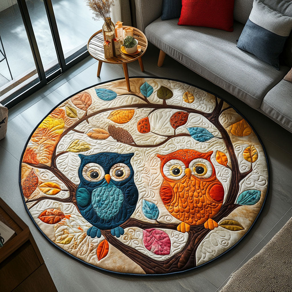 Dreamy Owls Quilted Round Mat NCU0PT5841 – Vantique