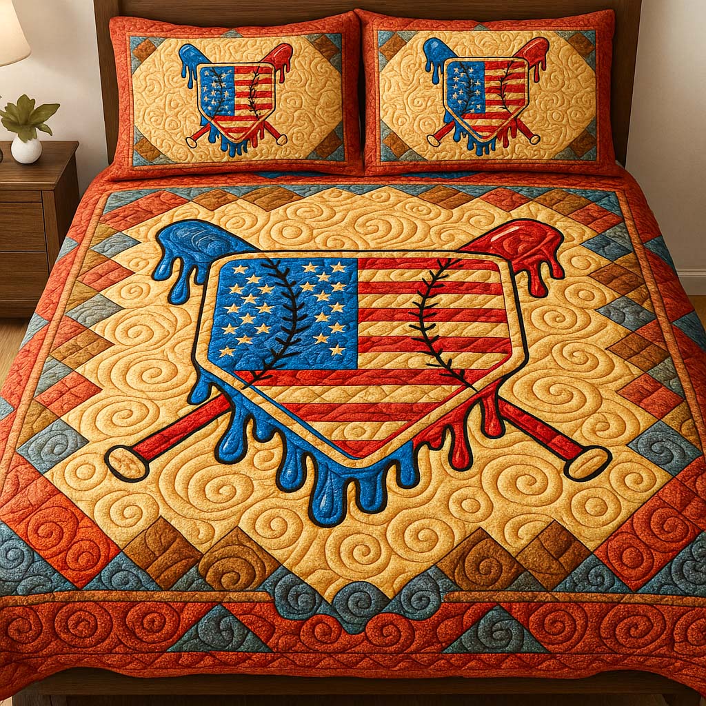 Dripping Diamond Pride 3-Piece Quilted Bedding Set NCU0NT8226 – Vantique