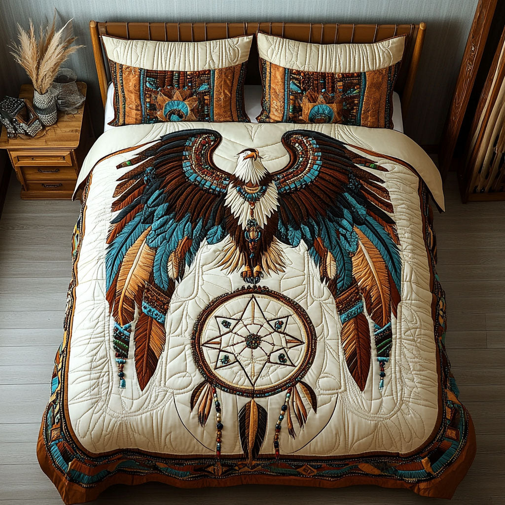 Eagle Spirit Keeper 3-Piece Quilted Bedding Set NCU0PT2942 – Vantique
