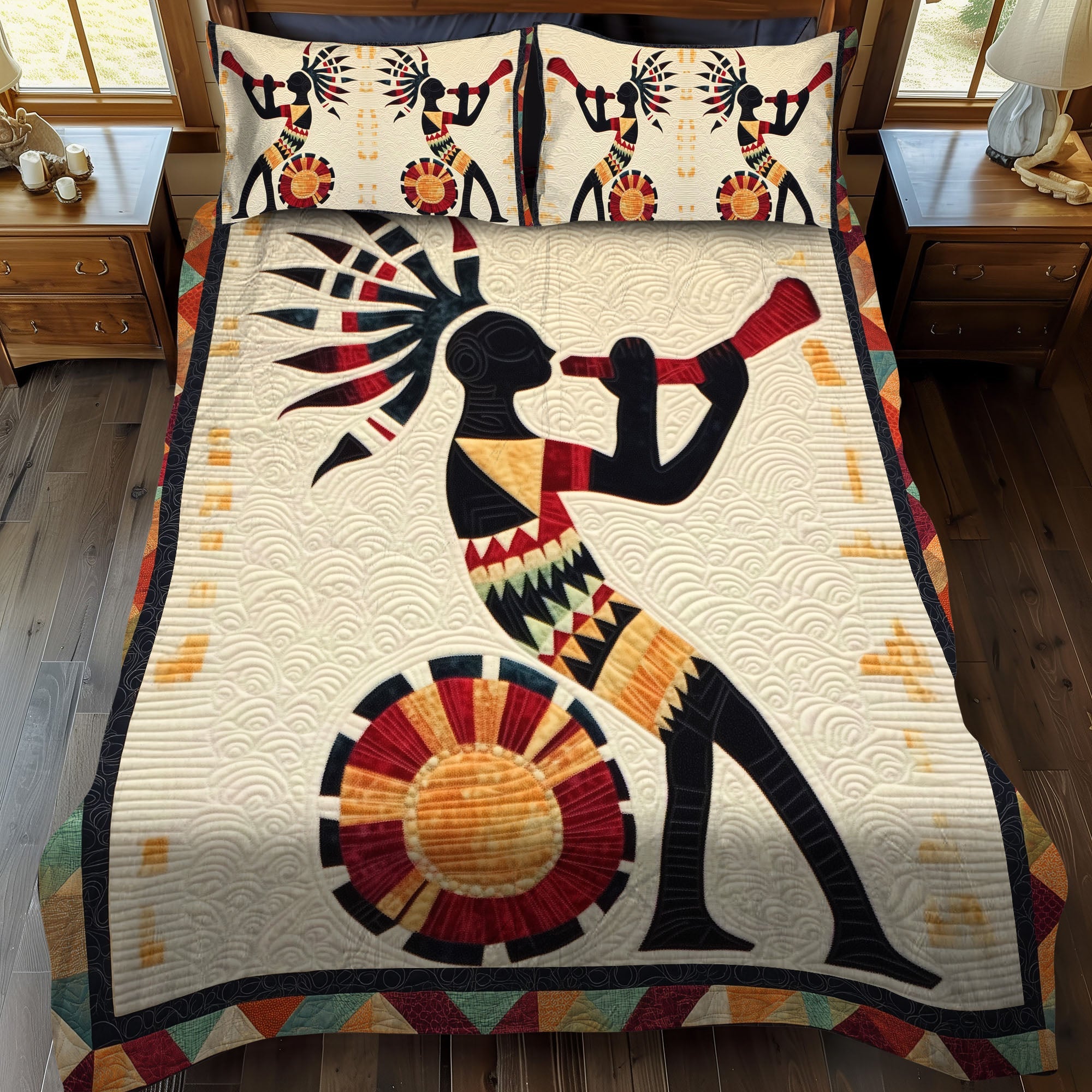 Echo of Ancients 3-Piece Quilted Bedding Set NCU0PT7319 – Vantique
