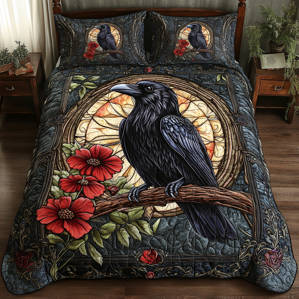 Echo of Night 3-Piece Quilted Bedding Set NCU0DK3834 – Vantique