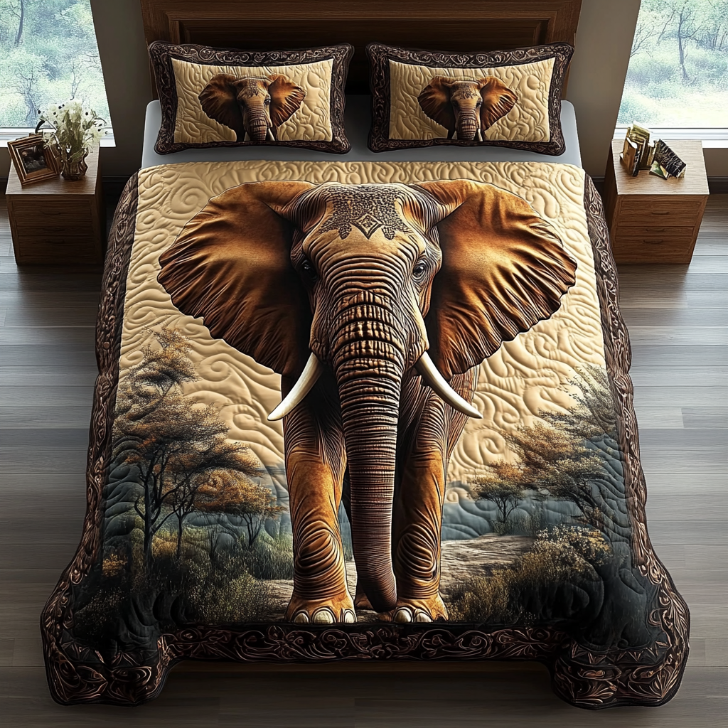 Echo of the Wild 3-Piece Quilted Bedding Set NCU0DV3544 – Vantique