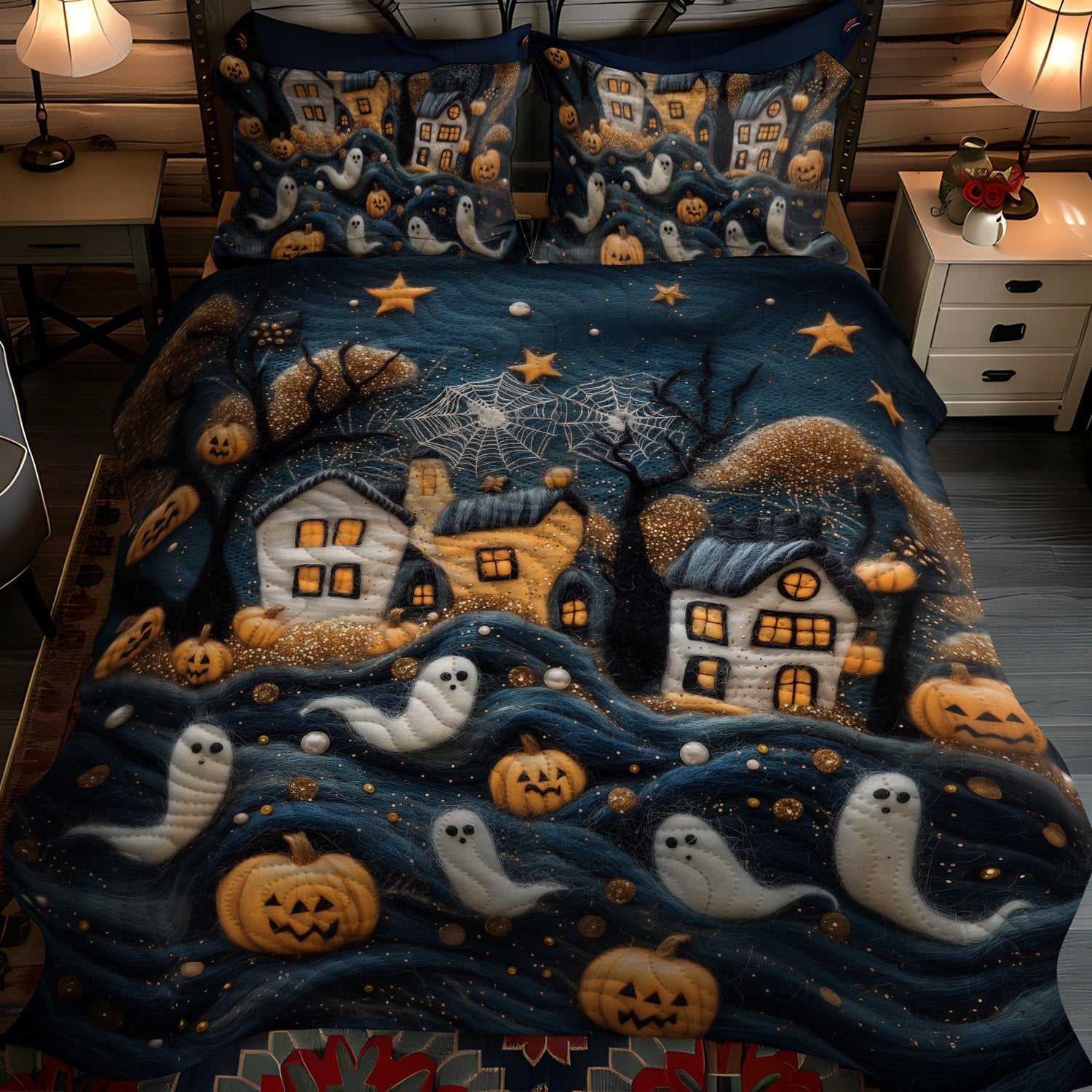 Enchanted Shadows 3-Piece Quilted Bedding Set NCU0PT930 – Vantique