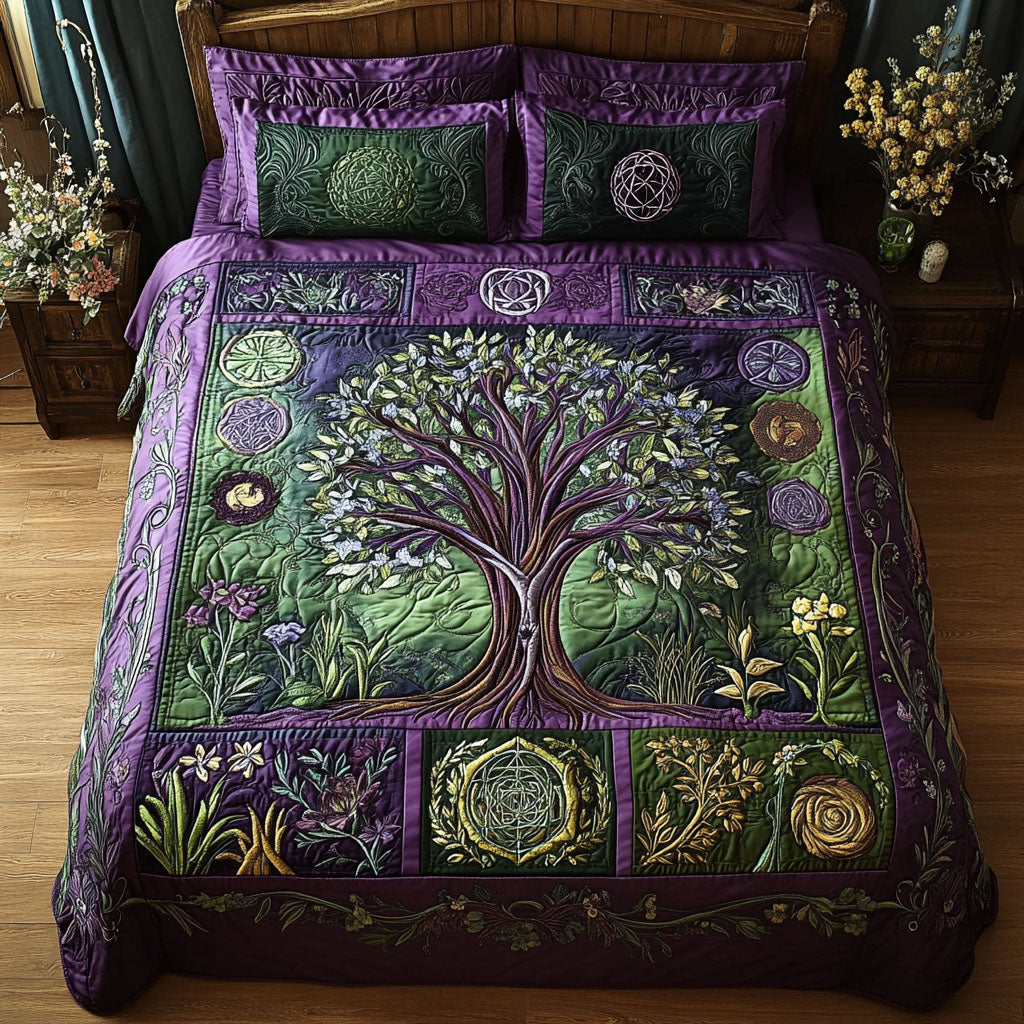 Ethereal Arbor 3-Piece Quilted Bedding Set NCU0PT3327 – Vantique