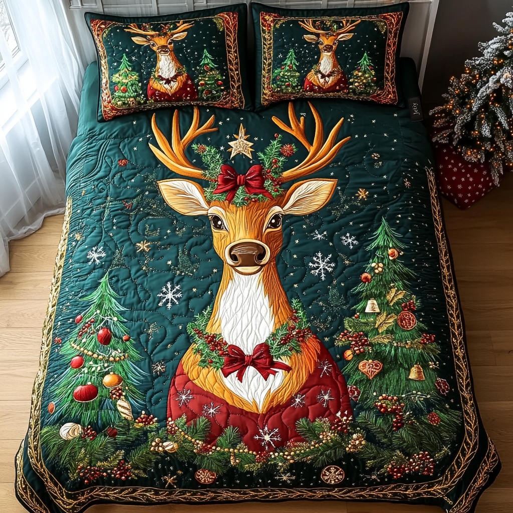 Evergreen Cheer Quilted Bedding Set NCU0DV1734 – Vantique