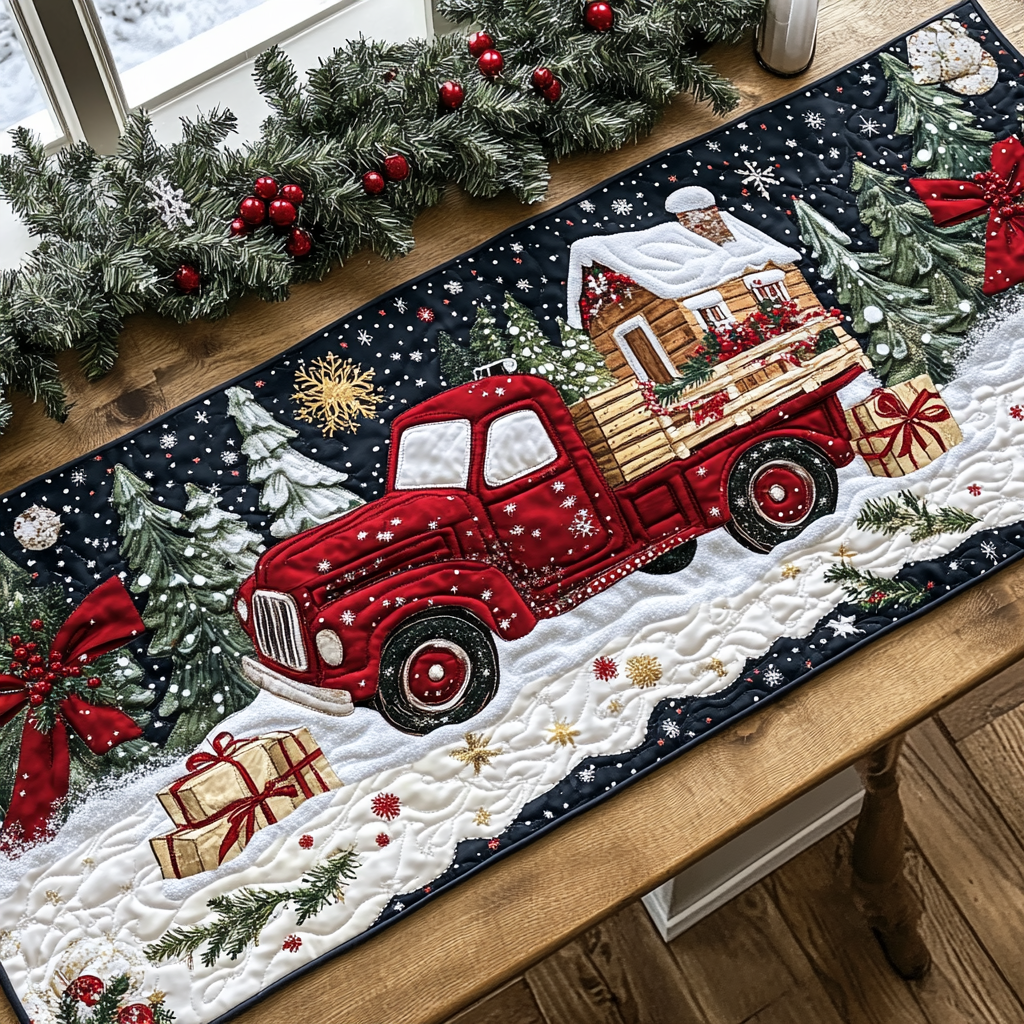 Evergreen Elegance Quilted Table Runner NCU0DK1291 – Vantique