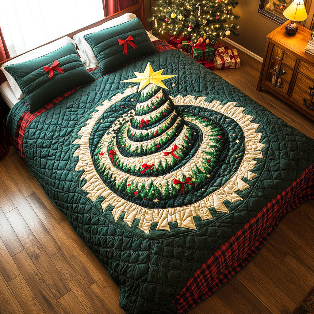 Evergreen Light 3-Piece Quilted Bedding Set NCU0TD536 – Vantique