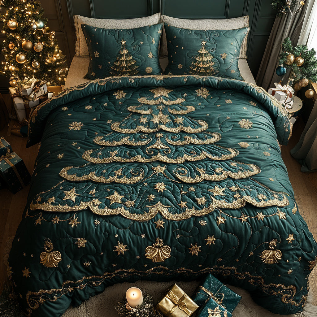 Evergreen Magic 3-Piece Quilted Bedding Set NCU0DV8139 – Vantique