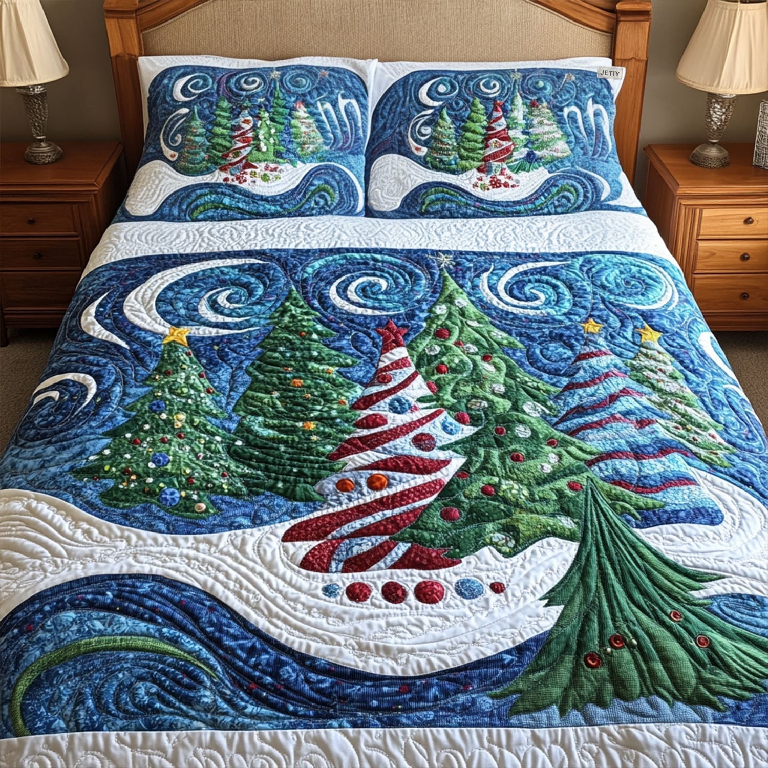 Evergreen Magic 3-Piece Quilted Bedding Set NCU0PT2148 – Vantique