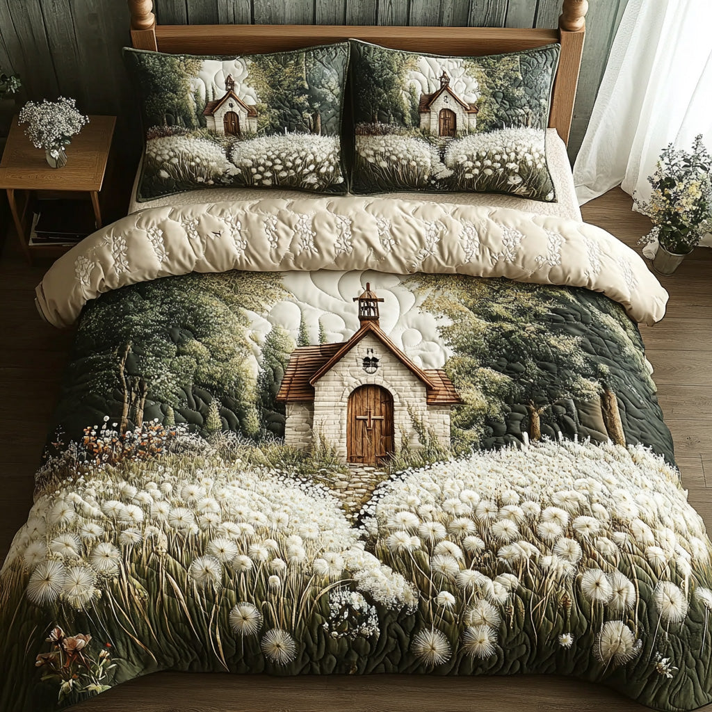 Faith Meadow 3-Piece Quilted Bedding Set NCU0DV6554 – Vantique