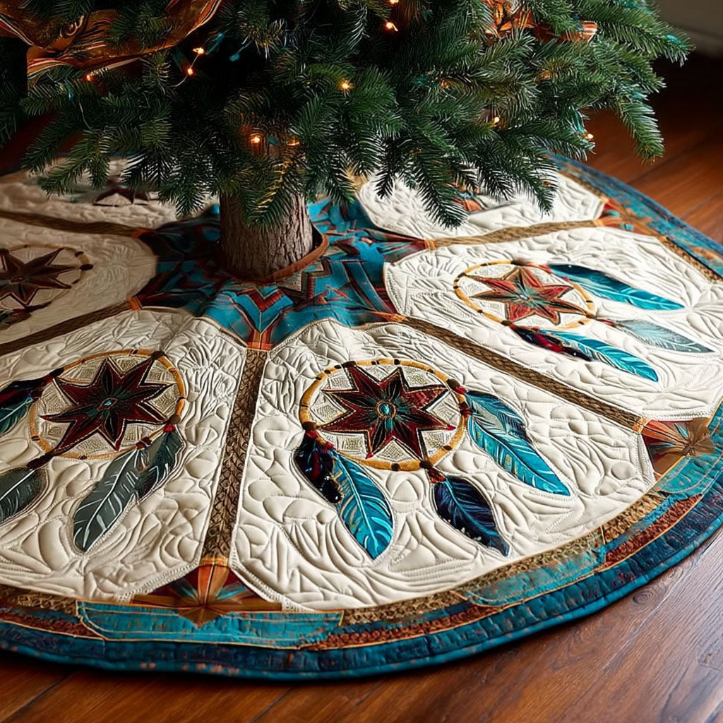 Feather Compass Christmas Quilted Tree Skirt NCU0TV903 – Vantique