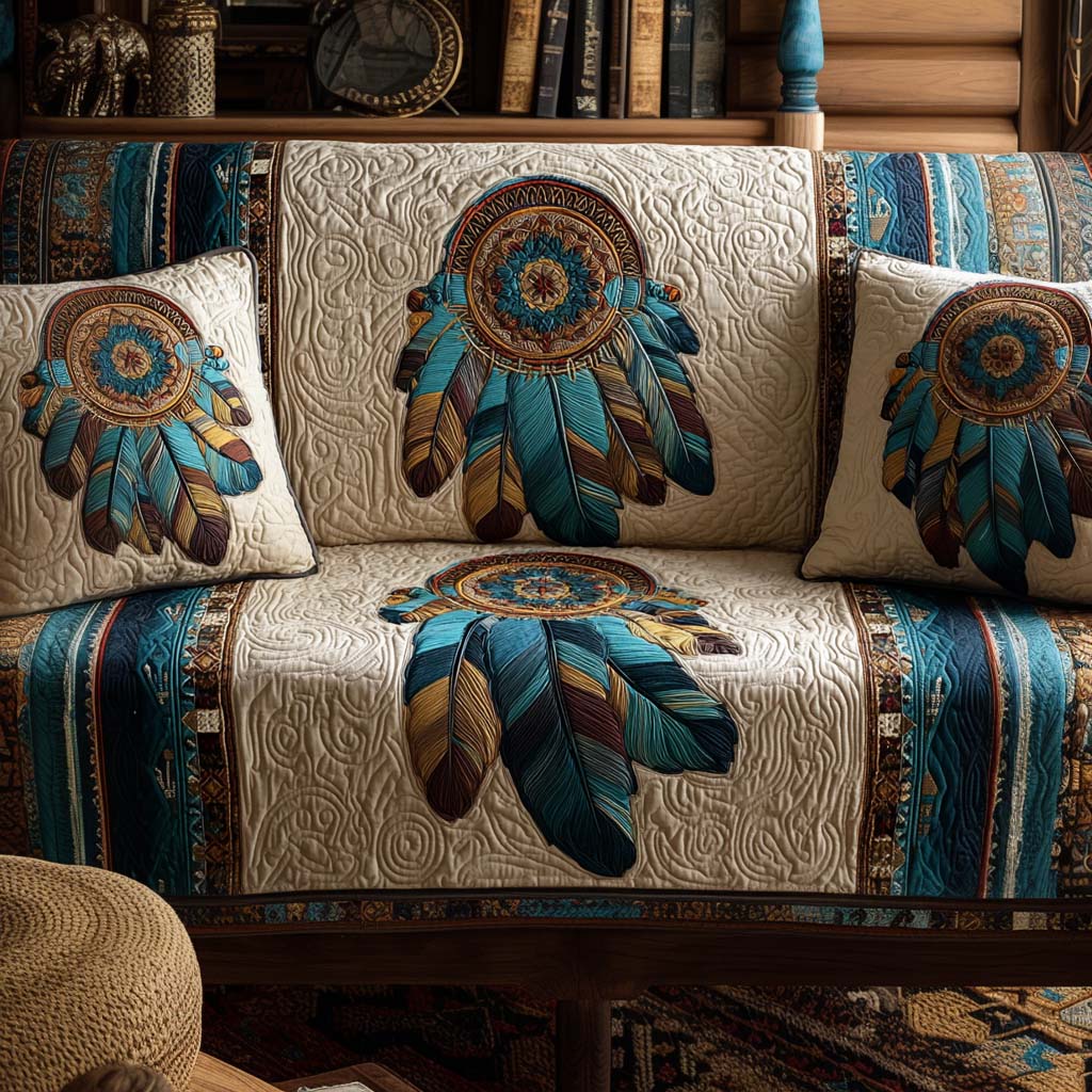 Feather Crest Quilted Sofa Cover NCU0NT10649 – Vantique