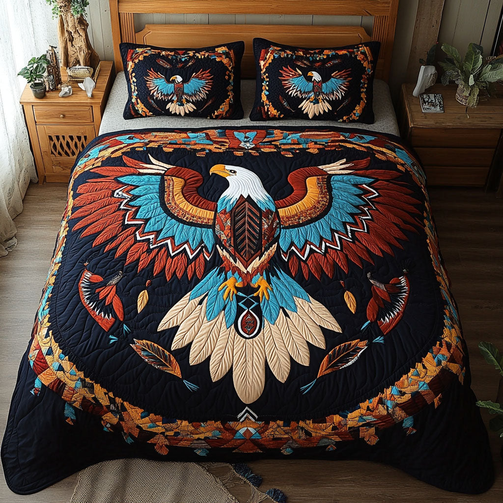 Feathered Guardian 3-Piece Quilted Bedding Set NCU0PT4392 – Vantique