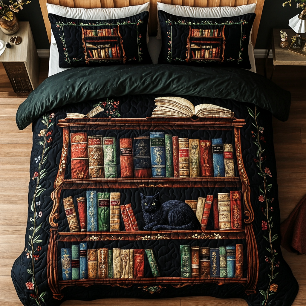 Feline Tales 3-Piece Quilted Bedding Set NCU0VH3717 – Vantique