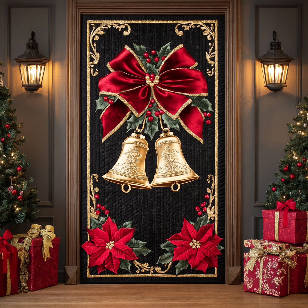 Festive Chimes Quilted Door Cover NCU0DK10941 – Vantique